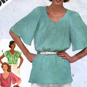 1980s Simplicity 5108 Vintage Sewing Pattern Misses Pullover Tunic ...