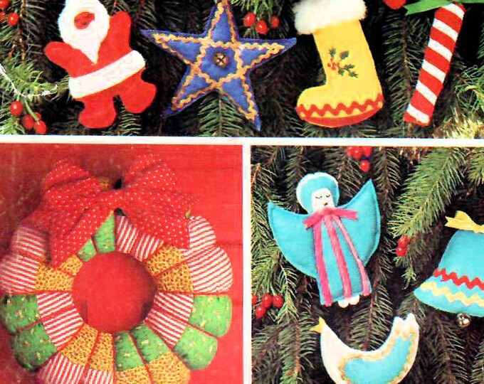 1970s Simplicity 7736 Vintage Craft Pattern Christmas Decorations ...