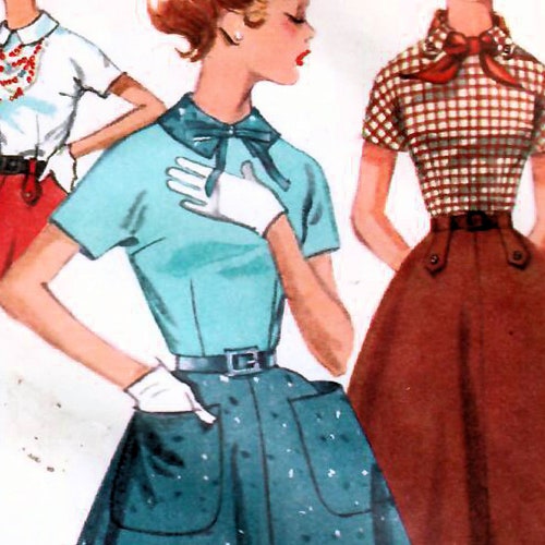 1950s Mccall's 4190 Vintage Sewing Pattern Blouse - Etsy