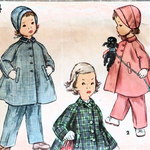 1950s Simplicity 4454 Vintage Sewing Pattern Girls Coat - Etsy