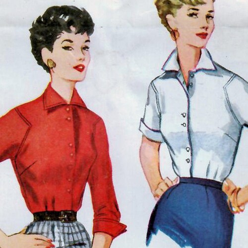 1950s Mccall's 4190 Vintage Sewing Pattern Blouse - Etsy
