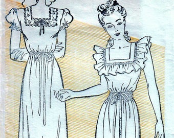 1940s Mccall 6709 Vintage Sewing Pattern Misses Shirt, Shirtwaist ...