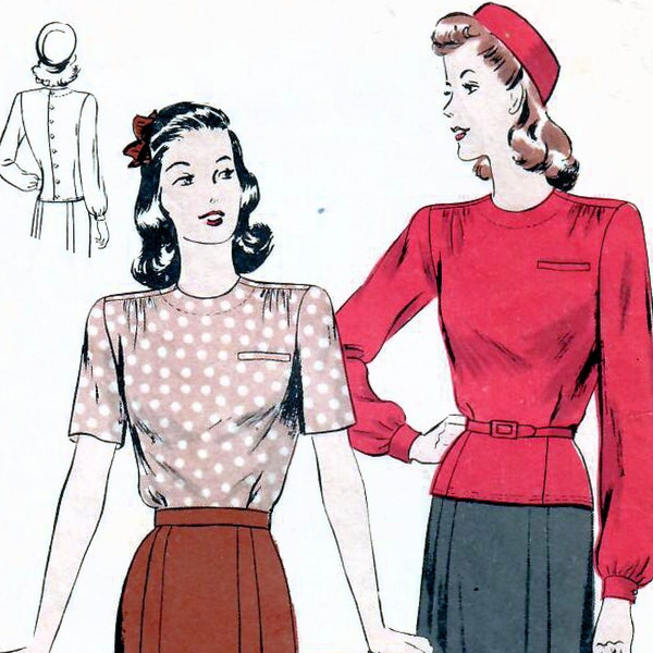 1940s Blouse Pattern - Etsy