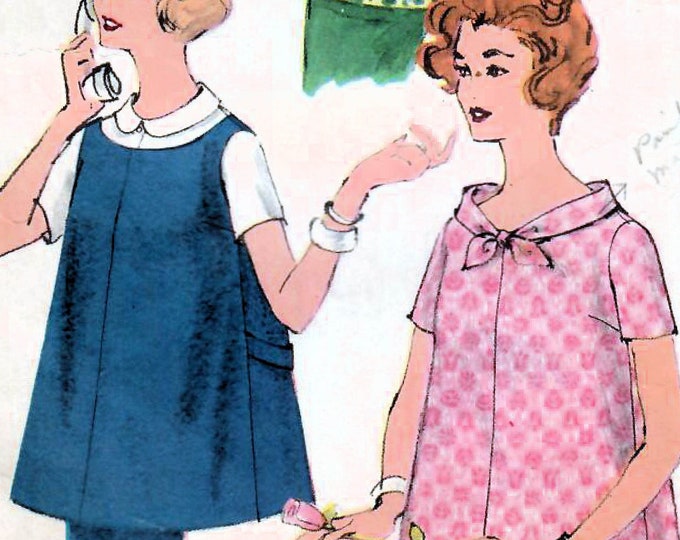 1950s Vogue 9590 Vintage Sewing Pattern Maternity Blouse, Jumper Misses ...