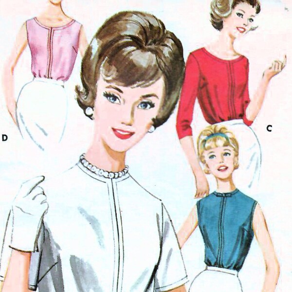 Back Button Blouse - Etsy