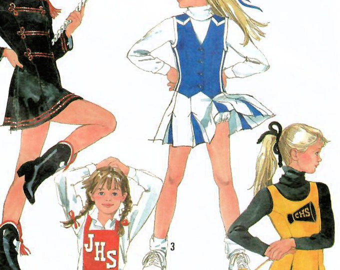 1980s Simplicity 8779 / 8782 / 8786 Vintage Sewing Pattern Cheerleader ...