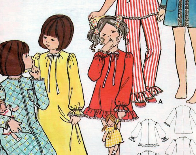 1970s Butterick 5988 UNCUT Vintage Sewing Pattern Pajamas, Short ...