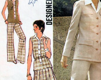 1970s Simplicity 6469 UNCUT Vintage Sewing Pattern Misses Casual Top ...