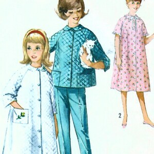 1960s Simplicity 5217 Vintage Sewing Pattern Girls' Robe - Etsy