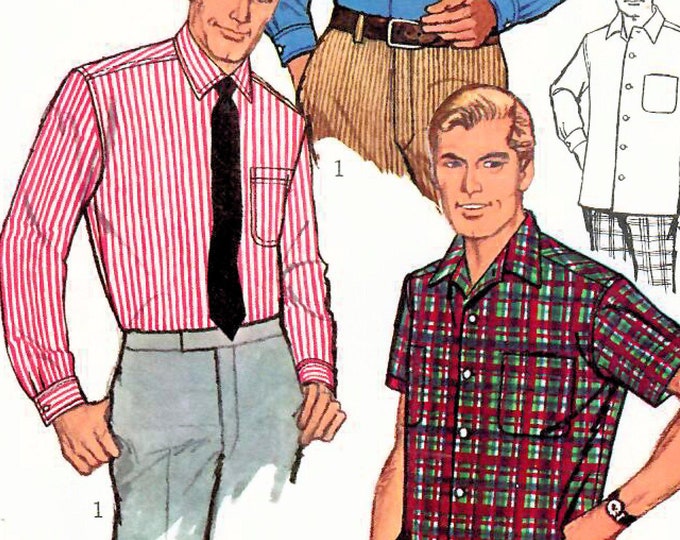 1960s Simplicity 8006 Vintage Sewing Pattern Meditation Shirt, Guru ...