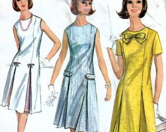 1960s Butterick 4824 Vintage Sewing Pattern Princess Dress Misses Size ...