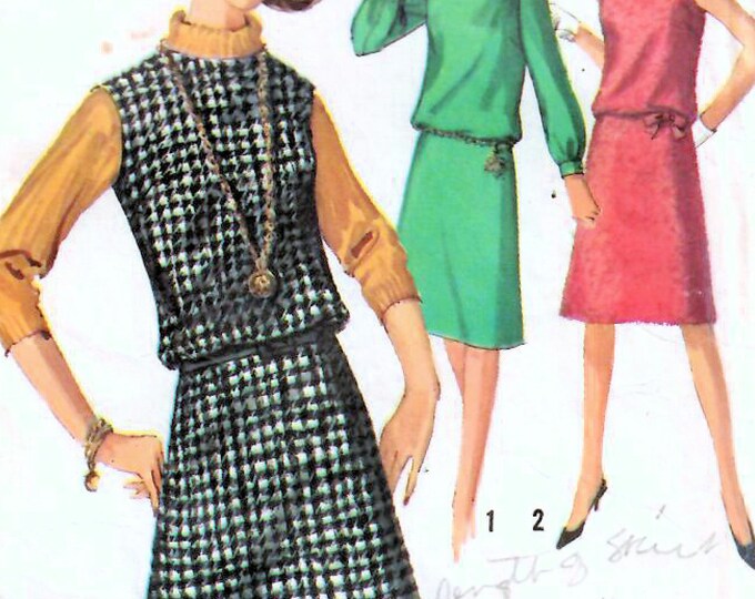 1960s Simplicity 4688 UNCUT Vintage Sewing Pattern Junior Formal Dress ...