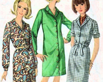 1960s Simplicity 5940 Vintage Sewing Pattern Half Size Dress, Full ...