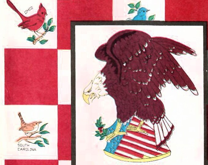 1980s Vogart 2001 UNCUT Vintage Transfer Pattern Embroidered State ...
