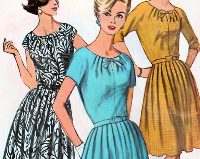 1960s Simplicity 5940 Vintage Sewing Pattern Half Size Dress, Full ...