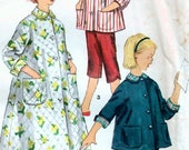 1950s Simplicity 1441 Vintage Sewing Pattern Girls Robe - Etsy