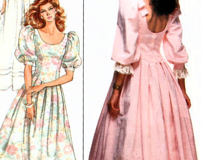 1980s Butterick 5895 UNCUT Vintage Sewing Pattern Misses Formal Dress ...
