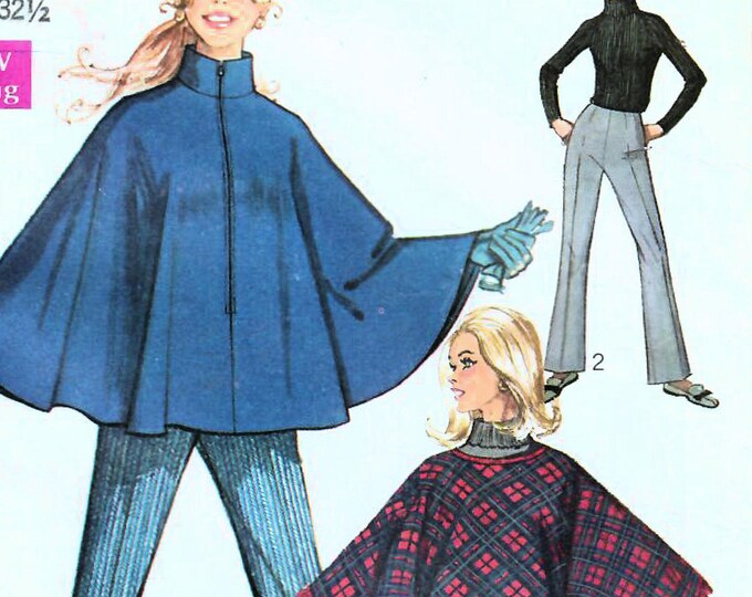1960s Simplicity 7871 Vintage Sewing Pattern Tailored Poncho - Etsy