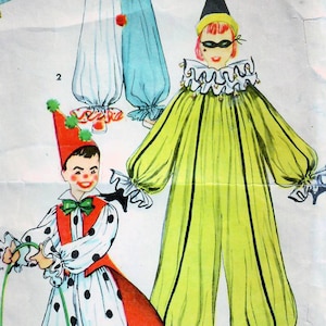 1950s Simplicity 4864 Vintage Sewing Pattern Child's Clown - Etsy