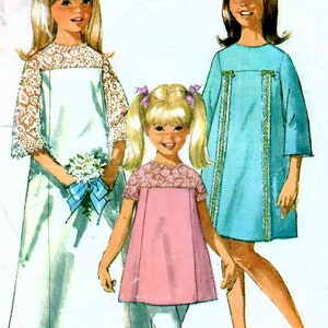 1960s Simplicity 6996 Vintage Sewing Pattern Yoked Dress, Evening Dress ...