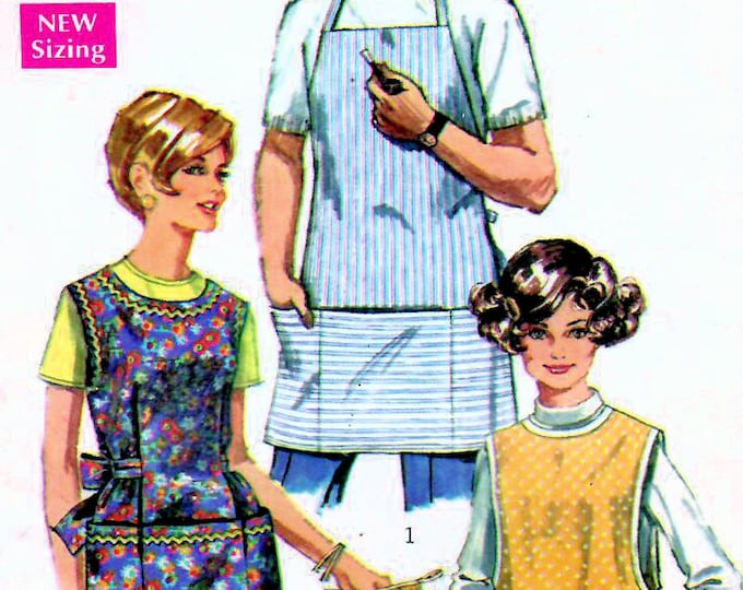 1960s Simplicity 7974 Vintage Sewing Pattern Misses and Men Cobbler ...