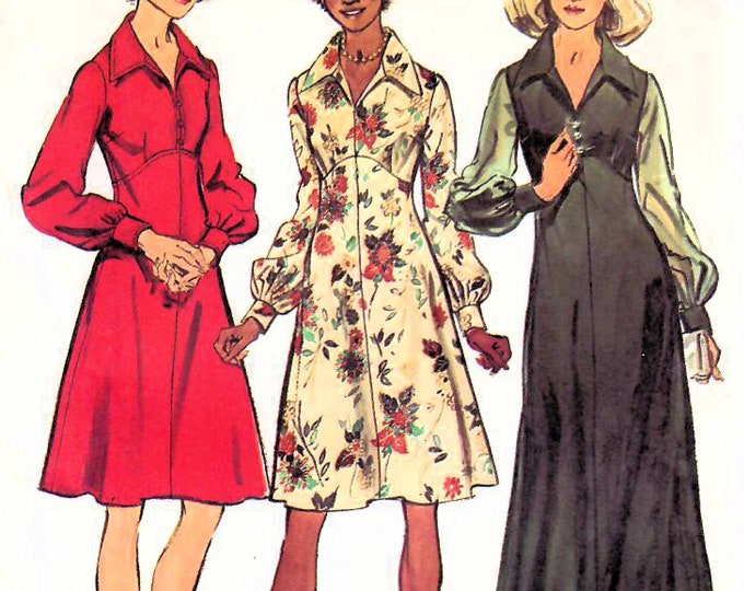 1970s Simplicity 6048 UNCUT Vintage Sewing Pattern Misses Jiffy Robe ...