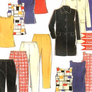 1990s New Look 6604 UNCUT Vintage Sewing Pattern Box Long Jacket or ...