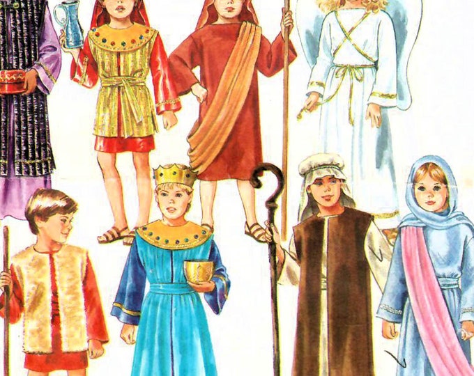 1990s Simplicity 8153 Vintage Craft Pattern Boys and Girls Nativity ...