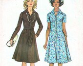 1970s Simplicity 6155 Vintage Sewing Pattern Misses Flared | Etsy