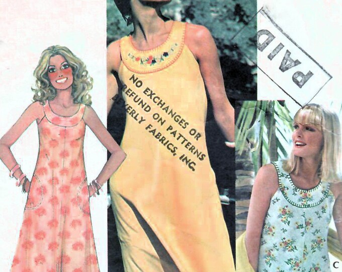 1970s Mccall's 5092 Vintage Sewing Pattern Sleeveless Yoked Top, Dress ...