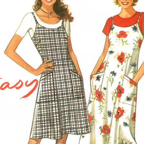 8843 UNCUT Vintage Mccalls Pattern Misses Jumper 2 Hour Dress | Etsy