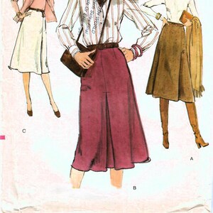 1970s Vogue 9562 Vintage Sewing Pattern Misses A-line Skirt, Flared ...