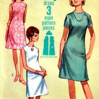 Uncut, Misses Size 14, Vintage Sewing Pattern, Simplicity 7473, Dress ...