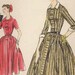 1950s Vogue 9000 FF Vintage Sewing Pattern Junior Misses Full Skirt ...