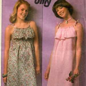 1970s Simplicity 8516 Vintage Sewing Pattern Misses Pullover Sundress ...