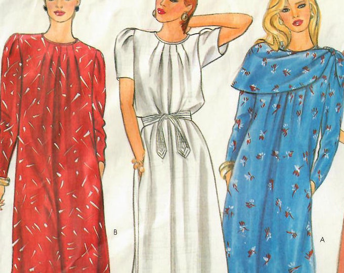1980s Butterick 5895 UNCUT Vintage Sewing Pattern Misses Formal Dress ...