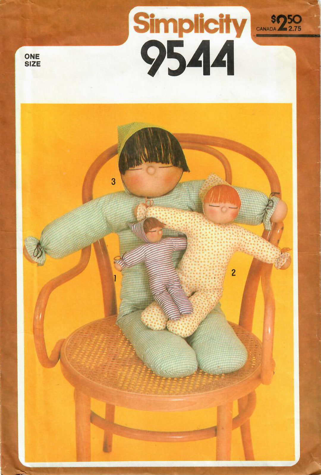 1980s Simplicity 9544 UNCUT Vintage Craft Pattern Soft Stuffed Dolls ...