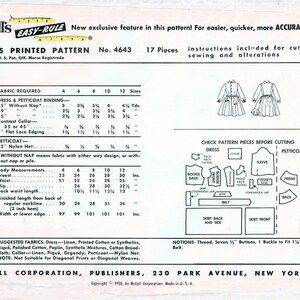1950s Mccall's 4643 UNCUT Vintage Sewing Pattern Girls - Etsy