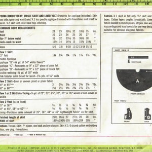 1970s Simplicity 9154 Vintage Sewing Pattern Young Junior/teen Circle ...
