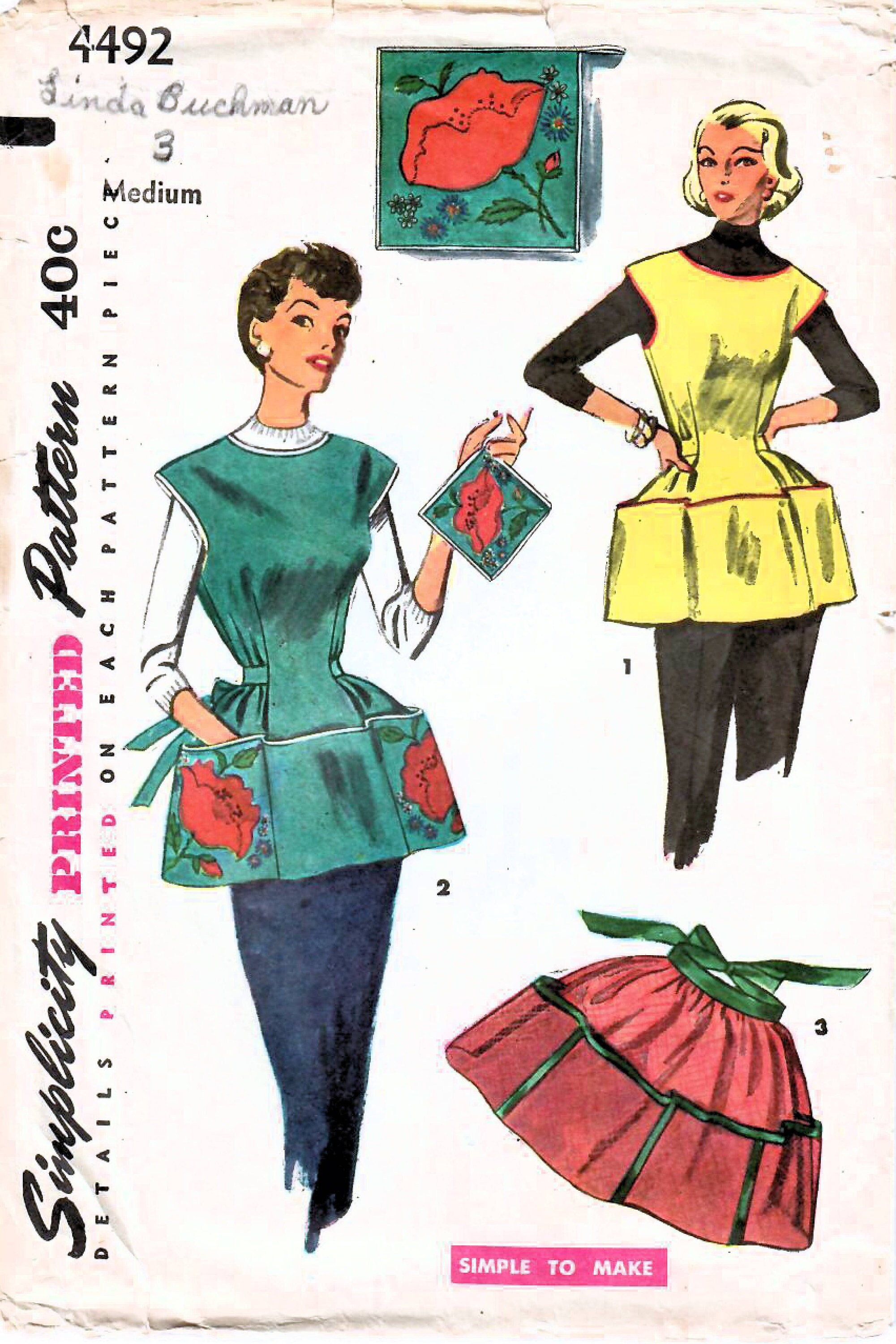 1950s Simplicity 4492 Vintage Sewing Pattern Misses Full and - Etsy
