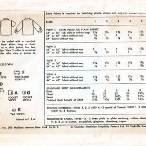 1950s Simplicity 1369 Vintage Sewing Pattern Boys Casual Shirt, Dressy ...