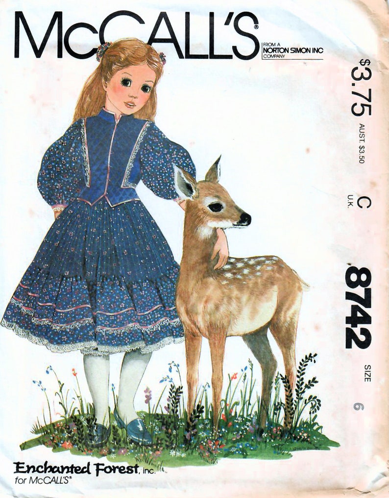 1980s Mccall's 8742 UNCUT Vintage Sewing Pattern Girls - Etsy