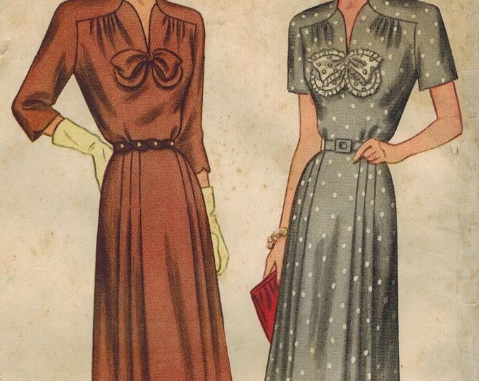 1940s Simplicity 1570 Vintage Sewing Pattern Women's Dress - Etsy