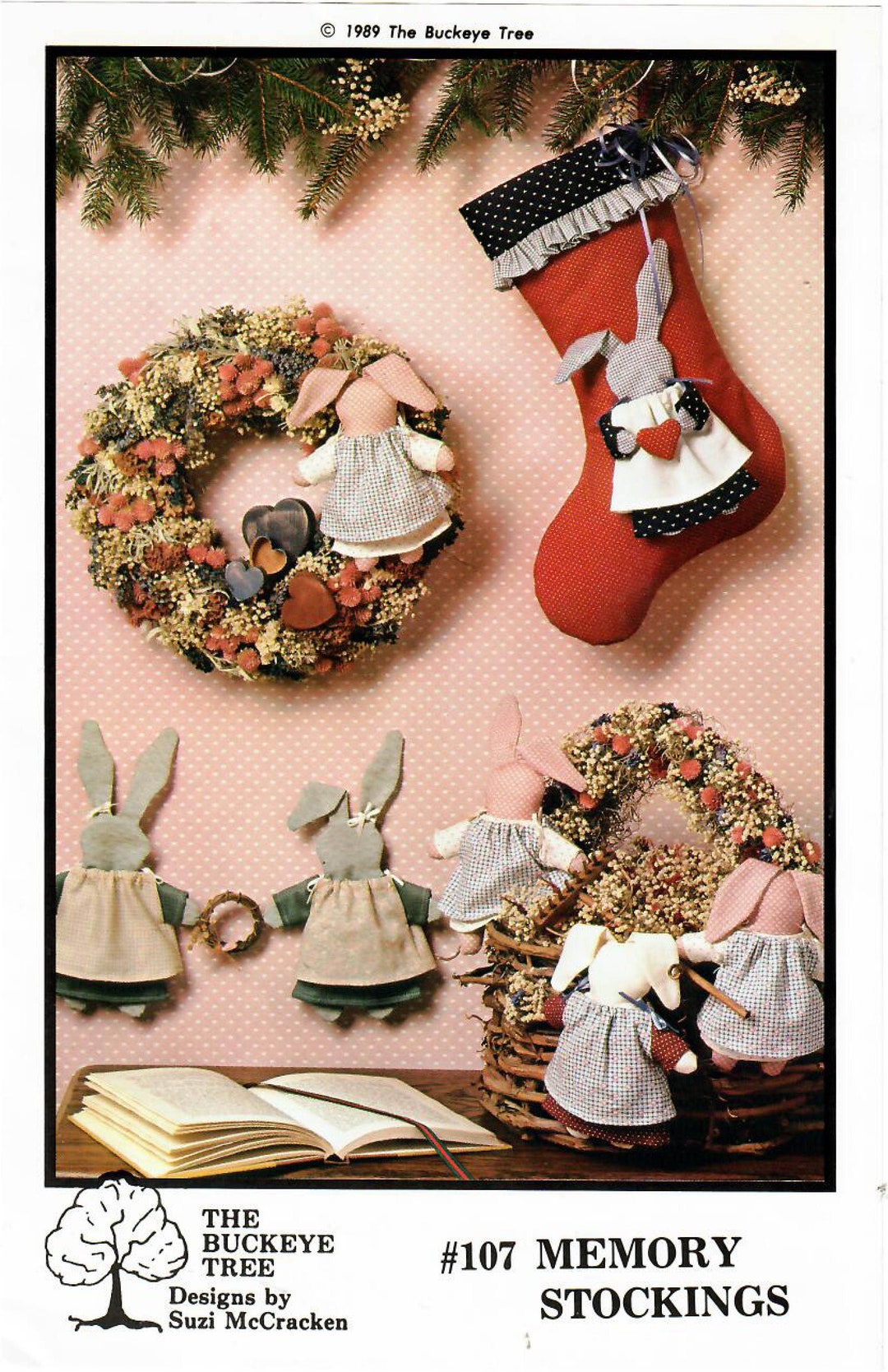 1980s the Buckeye Tree 107 UNCUT Vintage Craft Pattern Memory Stockings ...