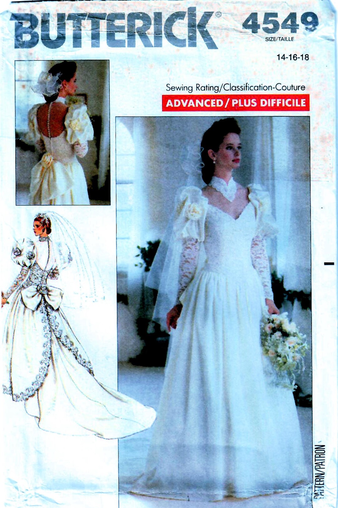 1990s Butterick 4549 UNCUT Vintage Sewing Pattern Misses Full Skirt ...