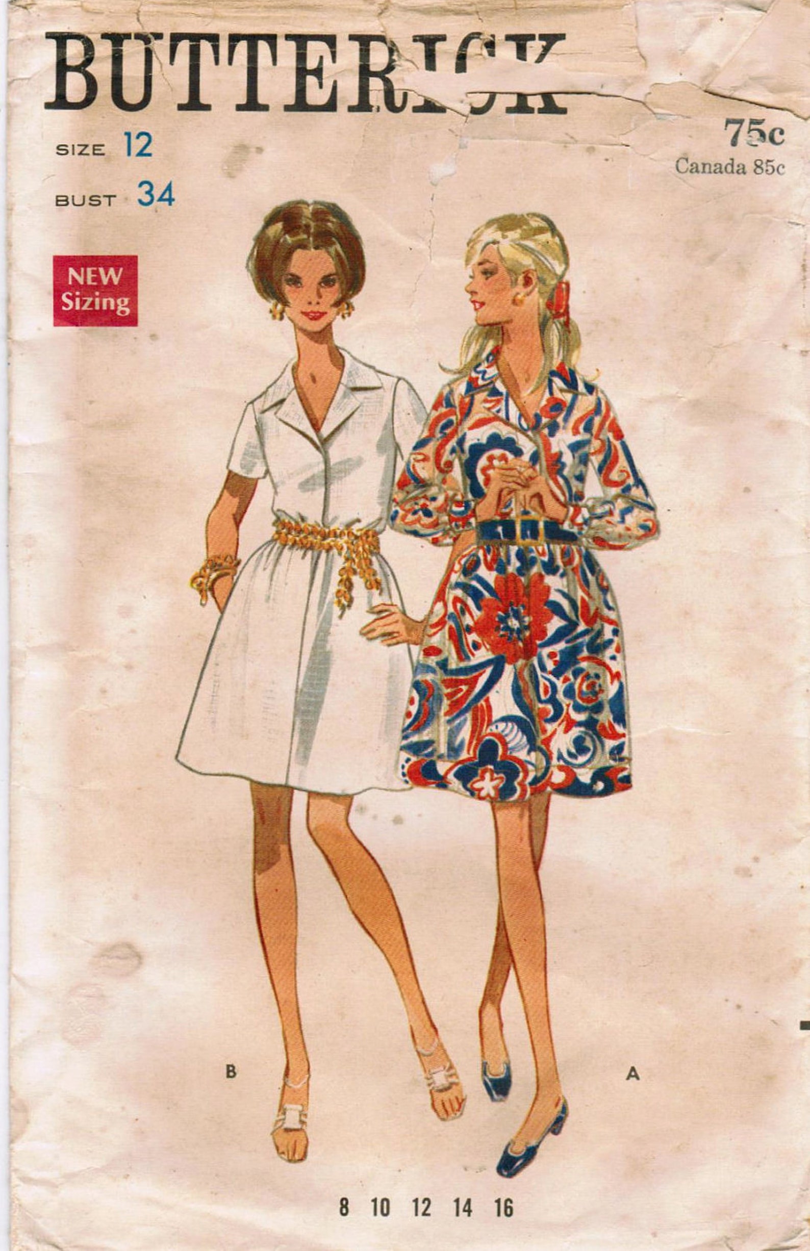 1960s Butterick 5265 Vintage Sewing Pattern Misses Mini Dress - Etsy