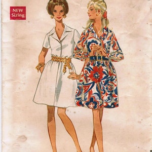 1960s Butterick 5265 Vintage Sewing Pattern Misses Mini Dress ...