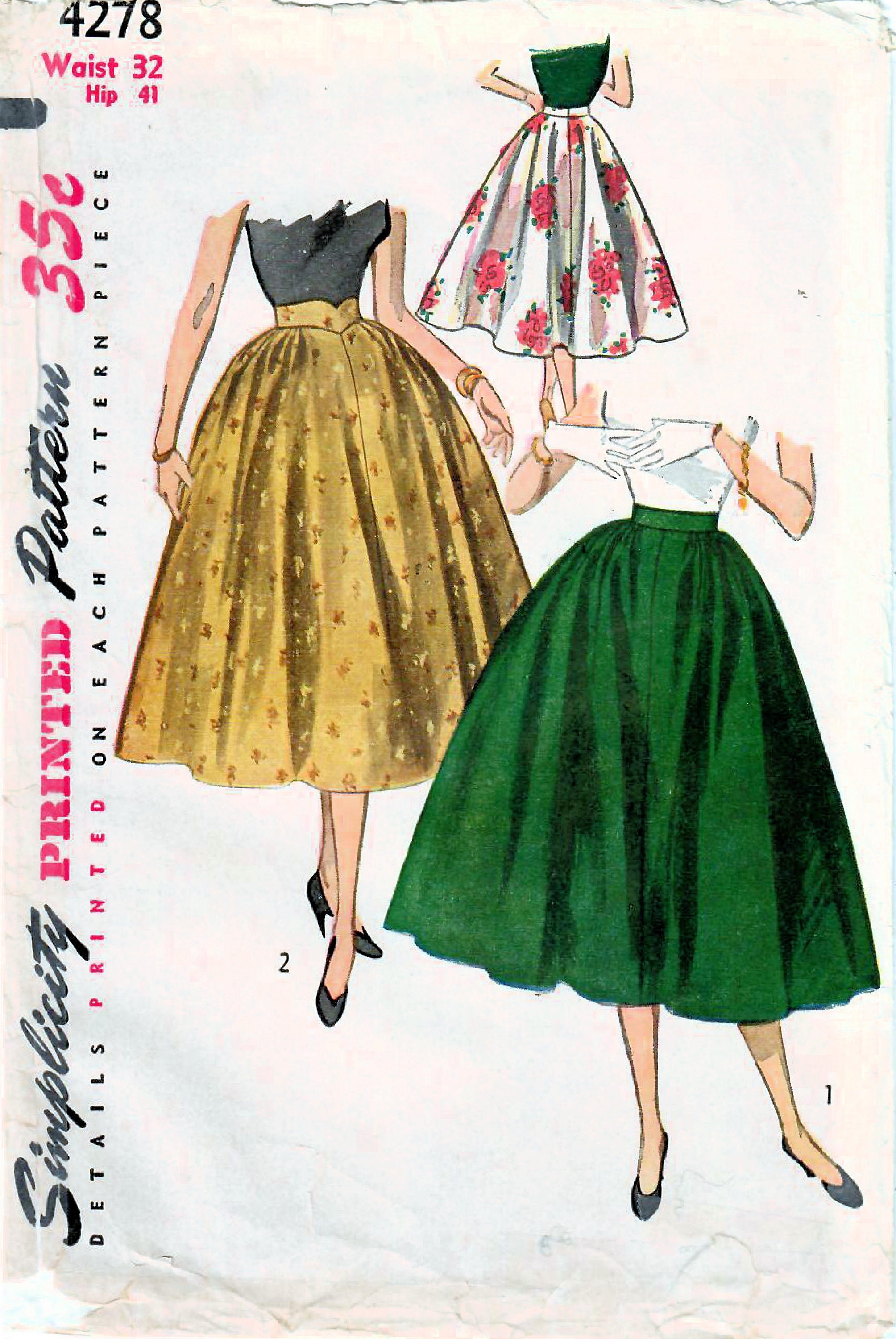 Kits & How To 1950s Simplicity 4278 UNCUT Vintage Sewing Pattern Misses ...