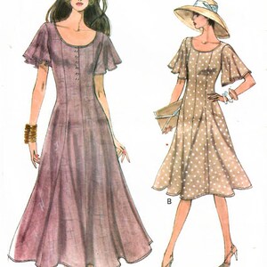 1990s Vogue 8696 Vintage Sewing Pattern Misses Princess Dress, Maxi ...