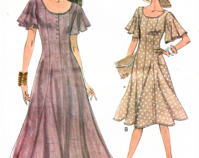 1990s Vogue 8696 Vintage Sewing Pattern Misses Princess Dress, Maxi ...